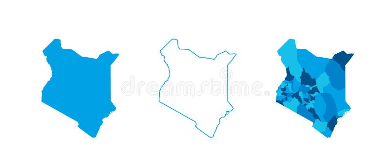 Kenya Political Map of Administrative Divisions Stock Vector ...