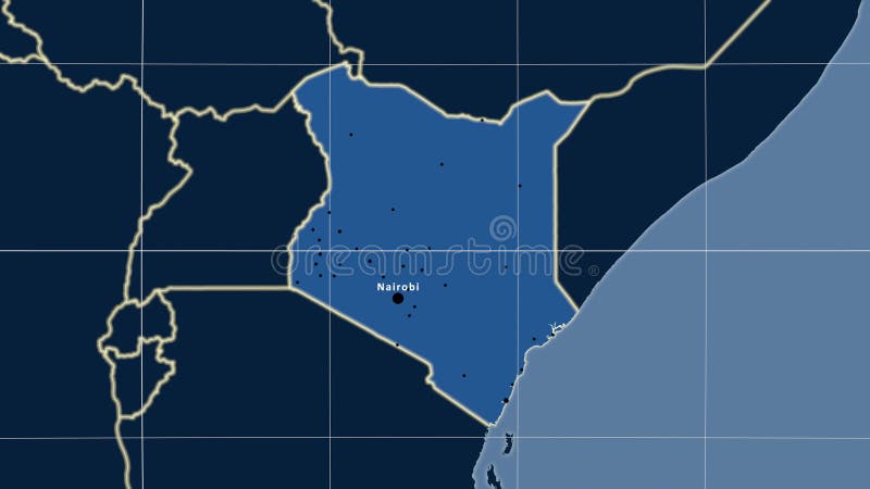 Kenya Borders. Administrative Stock Illustration - Illustration of ...