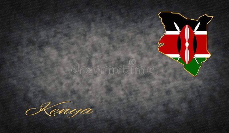 Kenya Symbols, Map of Kenya Stock Image - Image of scenic, landscapes ...