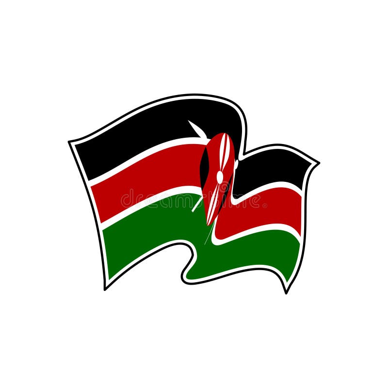 Kenya Vector Flag. National Symbol of Kenya Stock Vector - Illustration ...