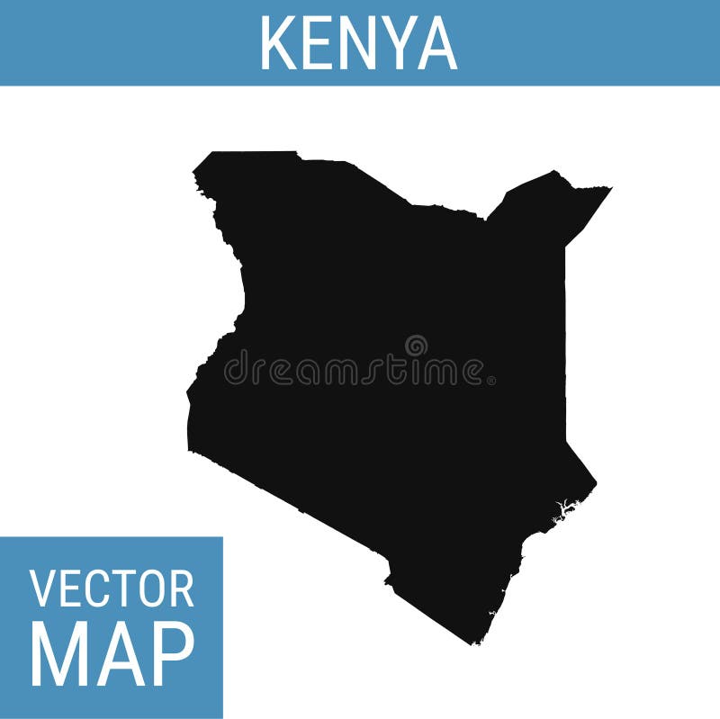 Kenya Vector Map with Title Stock Vector - Illustration of ...