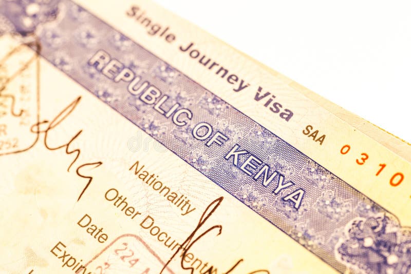 Kenya visa stock image. Image of citizen, stamp, country - 45490103