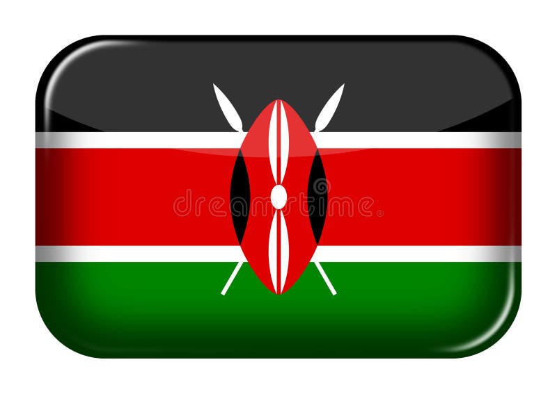 Kenya Web Icon Rectangle Button Stock Illustration - Illustration of ...