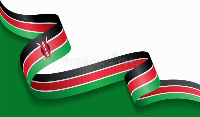 Kenyan Flag Wavy Abstract Background. Vector Illustration. Stock Vector ...
