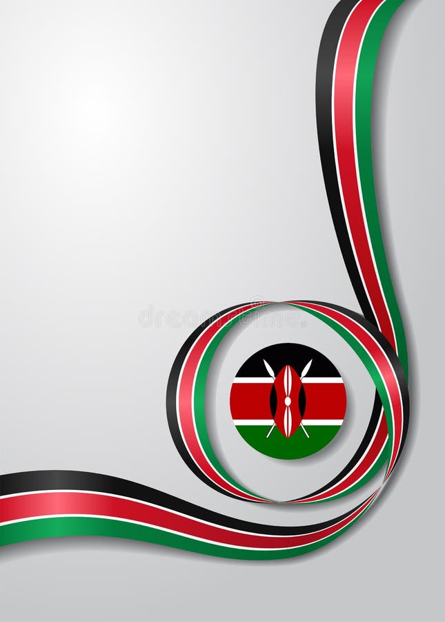 Kenyan Flag Wavy Background. Vector Illustration. Stock Vector ...
