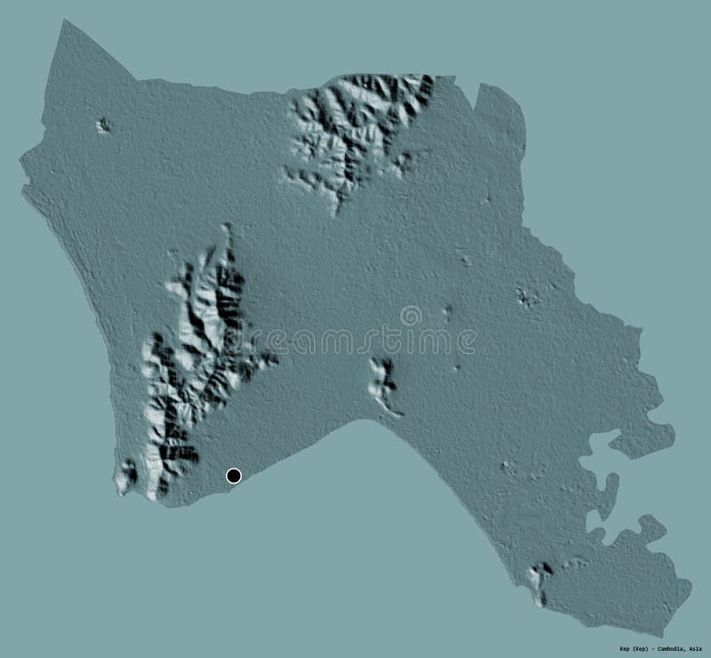 Kep, Province of Cambodia, on Solid. Administrative Stock Illustration ...