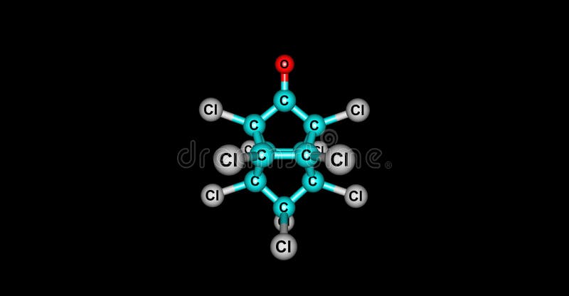 Kepone Molecular Structure Isolated on Black Stock Illustration ...