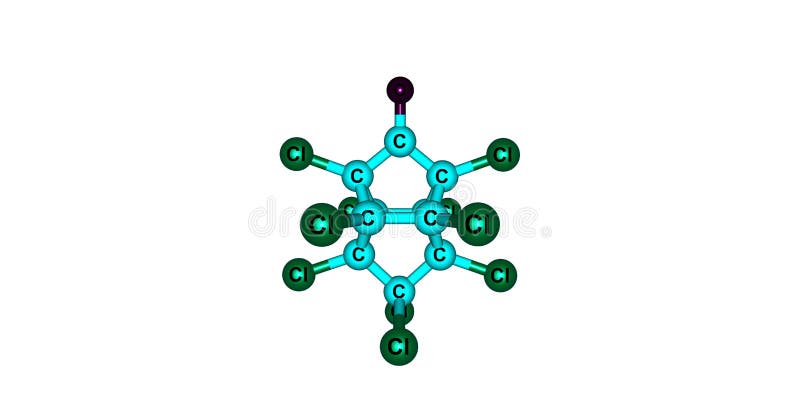 Kepone Molecular Structure Isolated on Black Stock Illustration ...