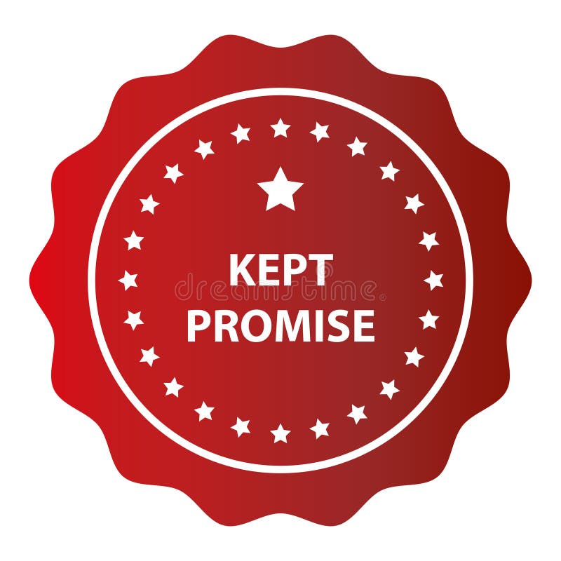 Kept Promise Stamp on White Stock Illustration - Illustration of ...