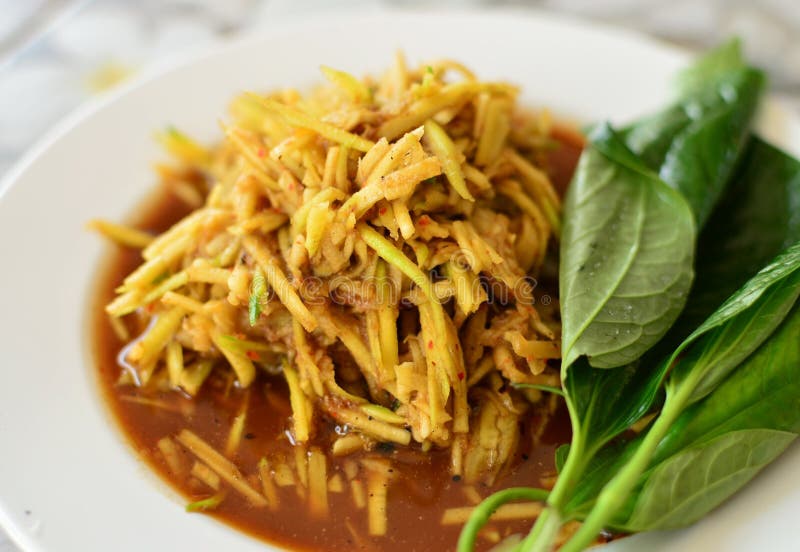 Kerabu Mangga, a Delicious and Famous Vegetable Appetizer Stock Photo ...