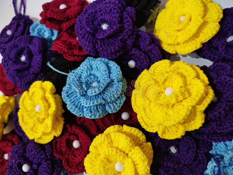 Flower crafts form thread stock photo. Image of kerajinan - 229951452