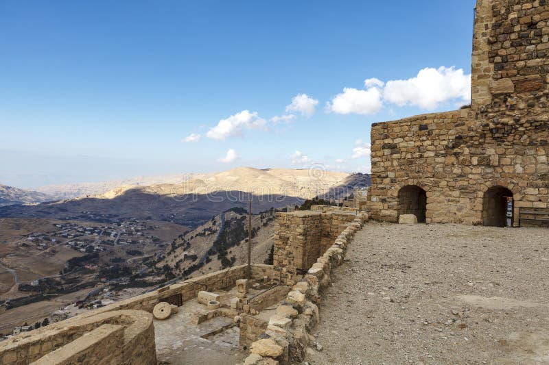 Kerak Castle in Al-Karak, Jordan, Arabia, Middle East Stock Image ...