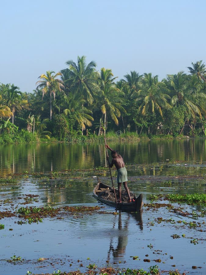 Kerala Backwaters, India editorial stock image. Image of coir - 27889679