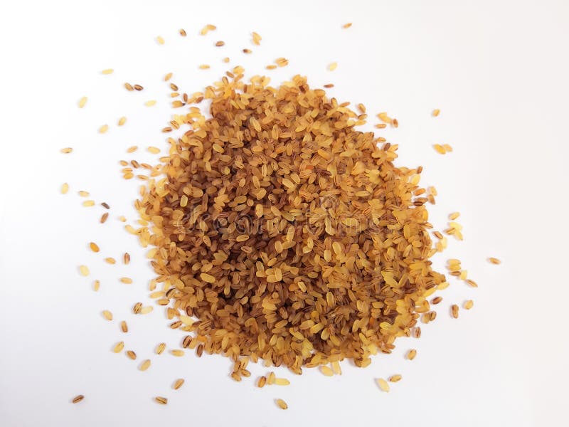 Kerala Matta Rice in White Background Stock Photo - Image of ...