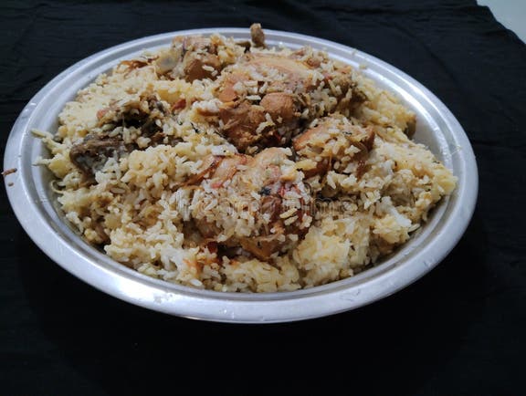 Kerala Model Chicken Biriyani Rice Stock Image - Image of kerala ...