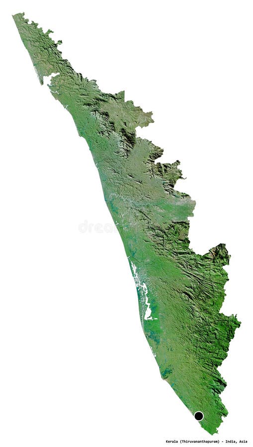 Kerala, State of India,. Previews. Satellite Stock Illustration ...