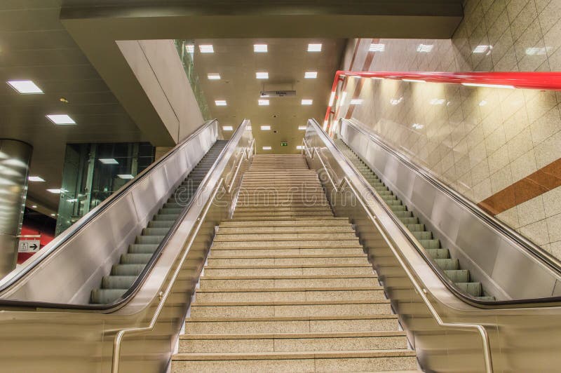 Keramikos Metro Staircase Elevator Editorial Stock Photo - Image of ...
