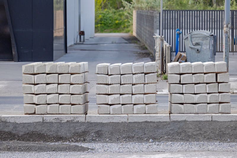 Kerb Blocks Edging Blocks stock image. Image of blocks - 286440489