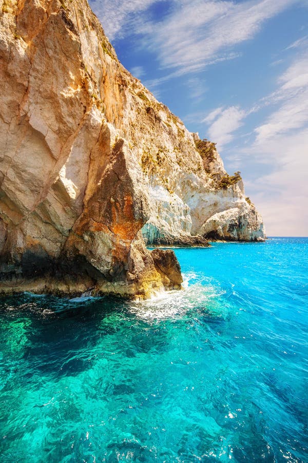 Keri Caves on Zakynthos Island Stock Photo - Image of landscape, greece ...