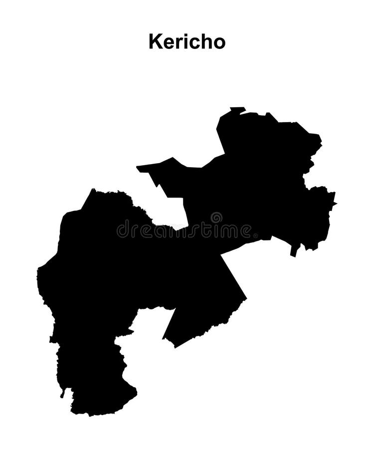 Kericho outline map stock illustration. Illustration of cartography ...