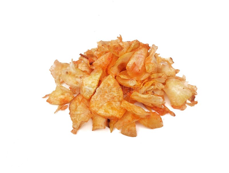 Keripik Singkong or Cassava Chips Isolated on White Background Stock ...