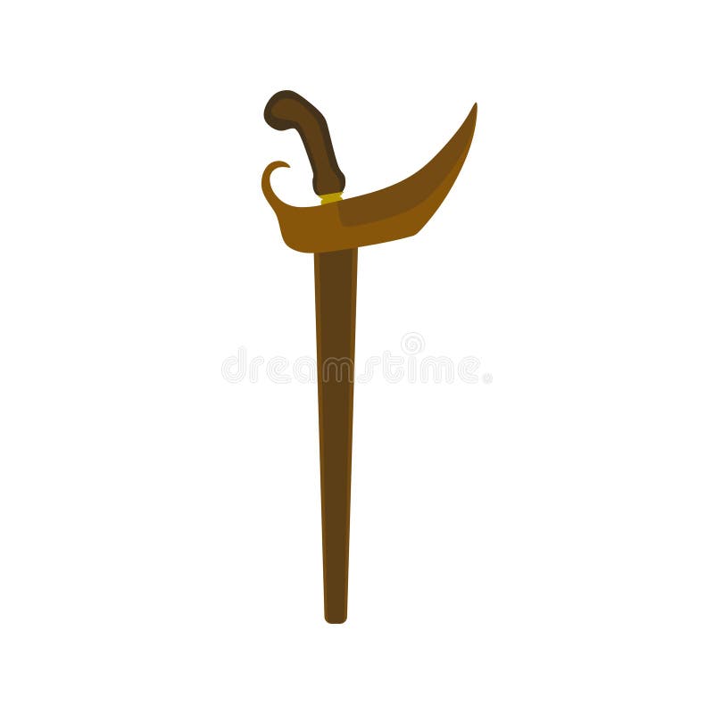 Keris Traditional Weapon from Indonesia in Flat Design Vector Illustration Isolated on White ...