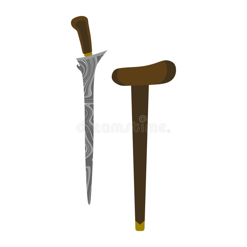 Keris Traditional Weapon from Indonesia in Flat Design Vector ...
