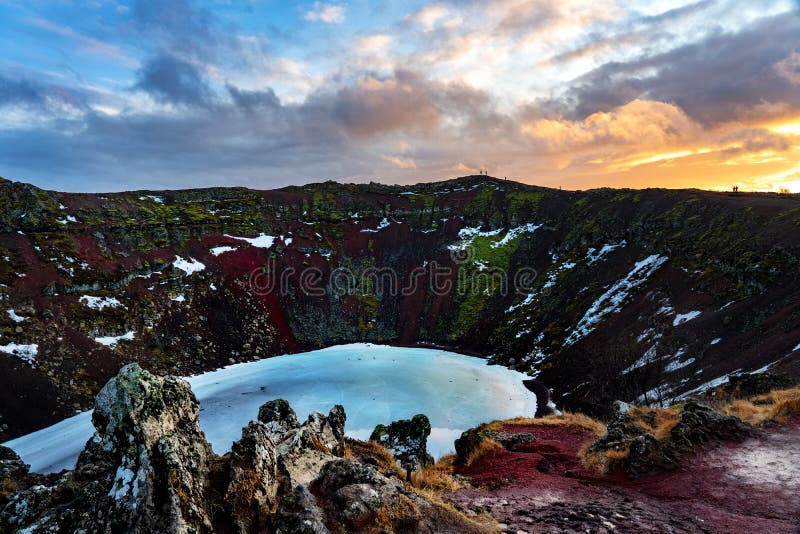 Kerith Crater in Iceland Natural Wonders Adventures on Iceland Stock ...
