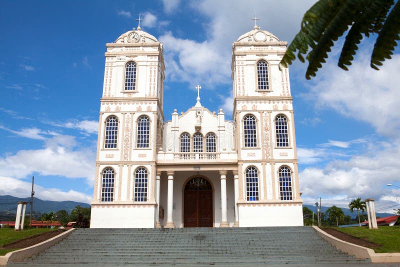 Kerk in De Stad Van Sarchi, Costa Rica Stock Afbeelding - Image of ...