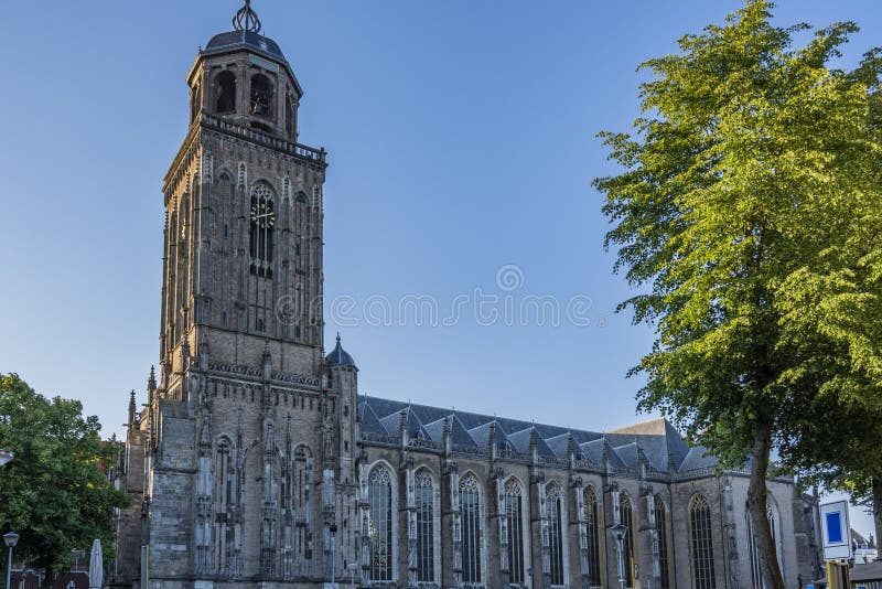 Kerk in Het Centrum Van Het Dorp Van Deventer Holland Netherlands Stock ...