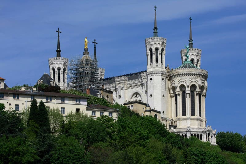 Kerk in Lyon stock afbeelding. Image of katholiek, lyon - 5191669
