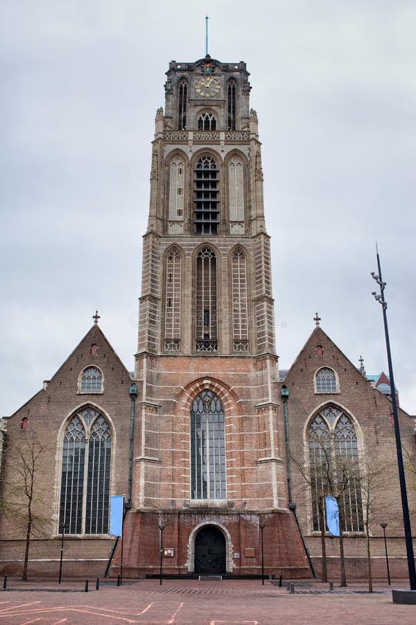 Kerk Van St Lawrence in Rotterdam Stock Foto - Image of holland ...