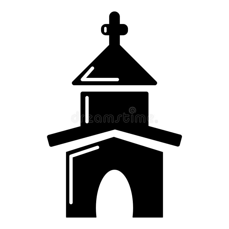 Kerk Vectorpictogram Vlak Eenvoudig Stevig Pictogram Het Concept Van ...