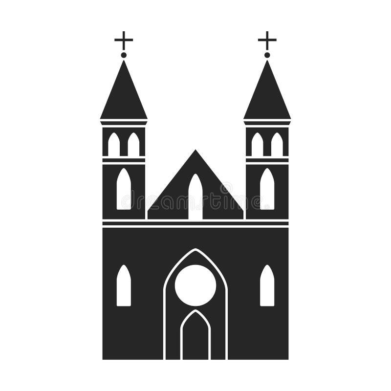 Overzicht Van Kerkvector. Vectorillustratie Op Witte Achtergrond ...