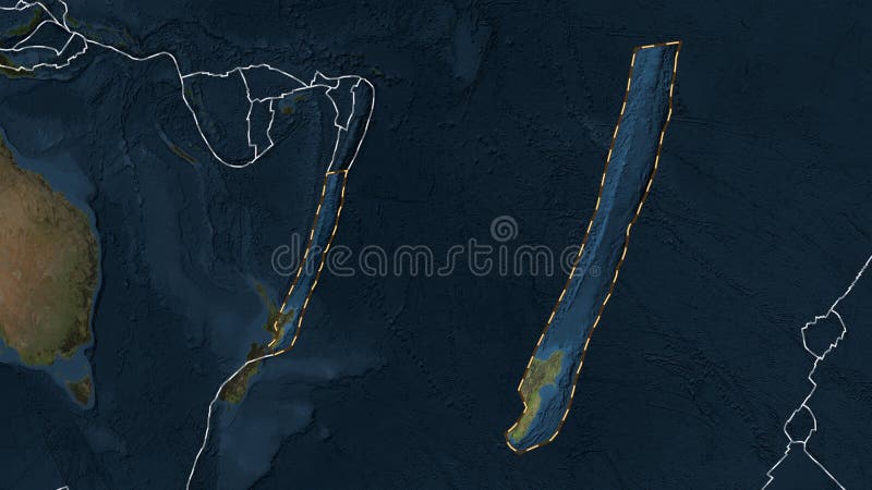 Kermadec Plate Extracted. Fahey. Satellite Stock Illustration ...