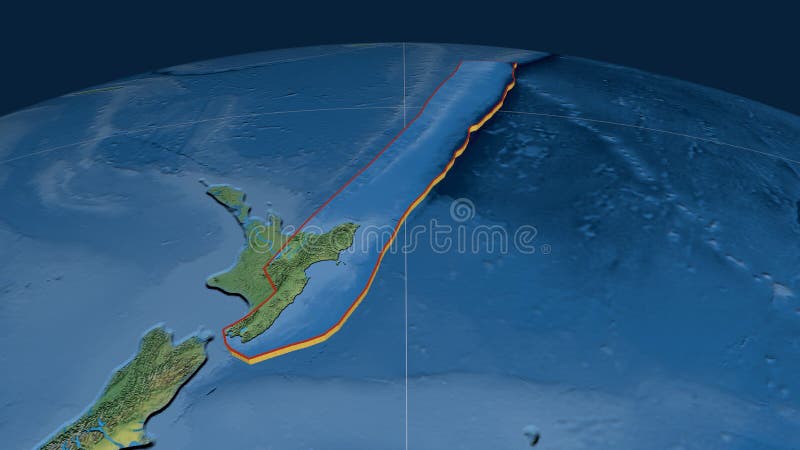 Kermadec Plate Extruded - Natural Earth Stock Illustration ...