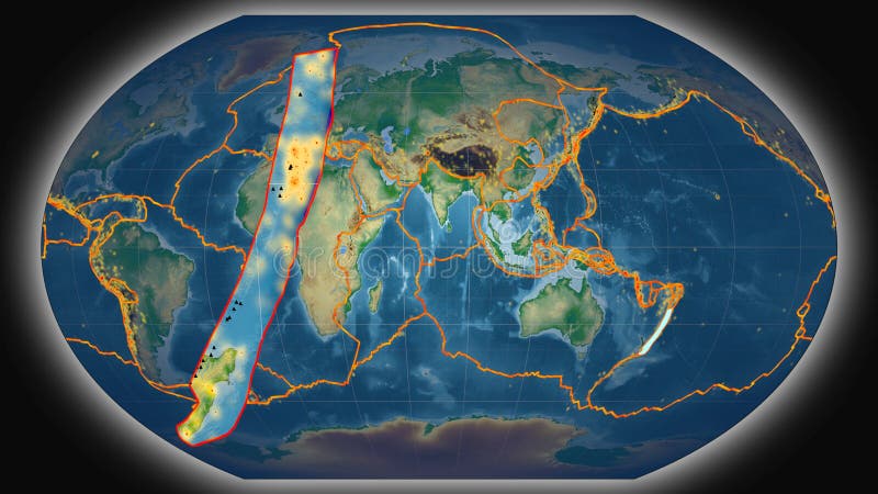 Kermadec Plate Presented, Kavrayskiy Projection - Physical Stock ...
