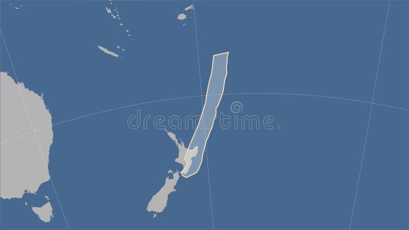 Kermadec Tectonic Plate. Contour Map Stock Illustration - Illustration ...