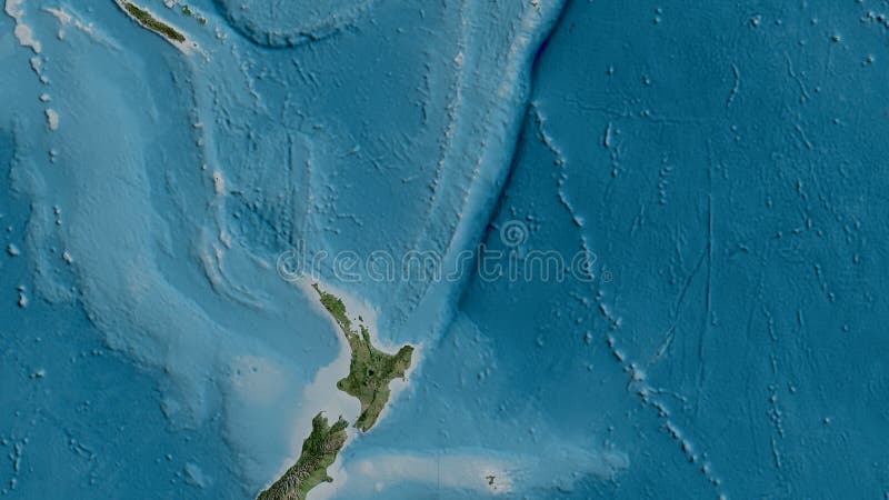 Kermadec Tectonic Plate - Raster. Satellite Stock Illustration ...