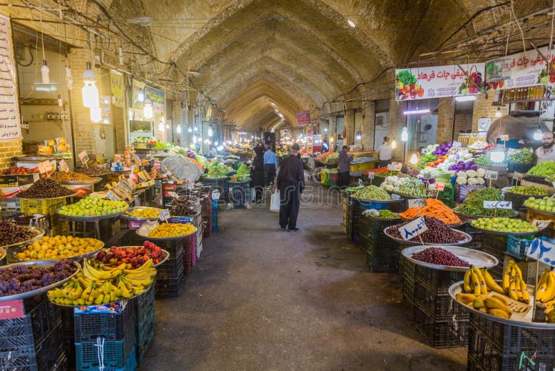 KERMANSHAH, IRAN - JULY 11, 2019: Fruit and Vegetable Stalls in the ...