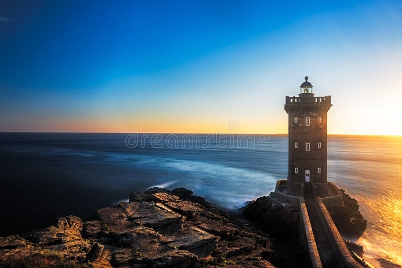 Kermorvan Lighthouse, Le Conquet, Most Western Part Of France, Bretagne ...