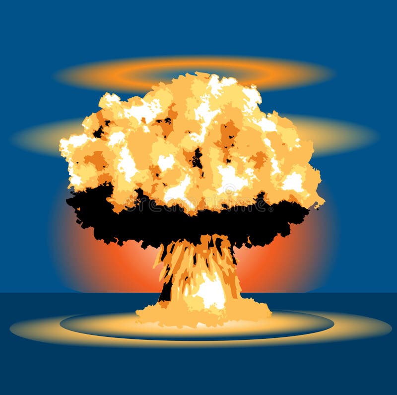 Kern Ontploffing vector illustratie. Illustration of slag - 28764264