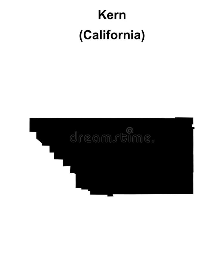 Kern outline map stock vector. Illustration of empty - 357884581