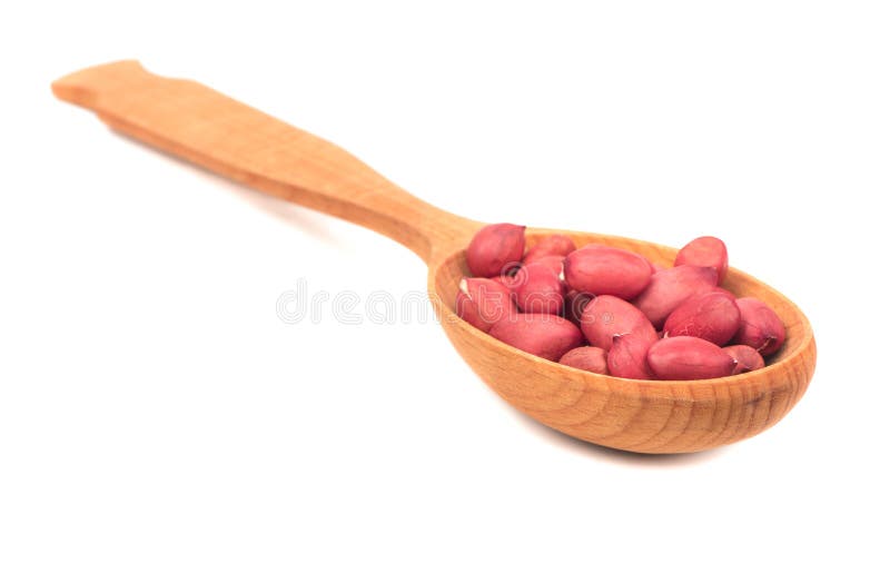 Peanuts in spoon stock image. Image of butter, closeup - 105259025