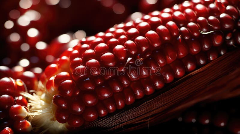 Kernels red corn stock illustration. Illustration of maize - 373134412