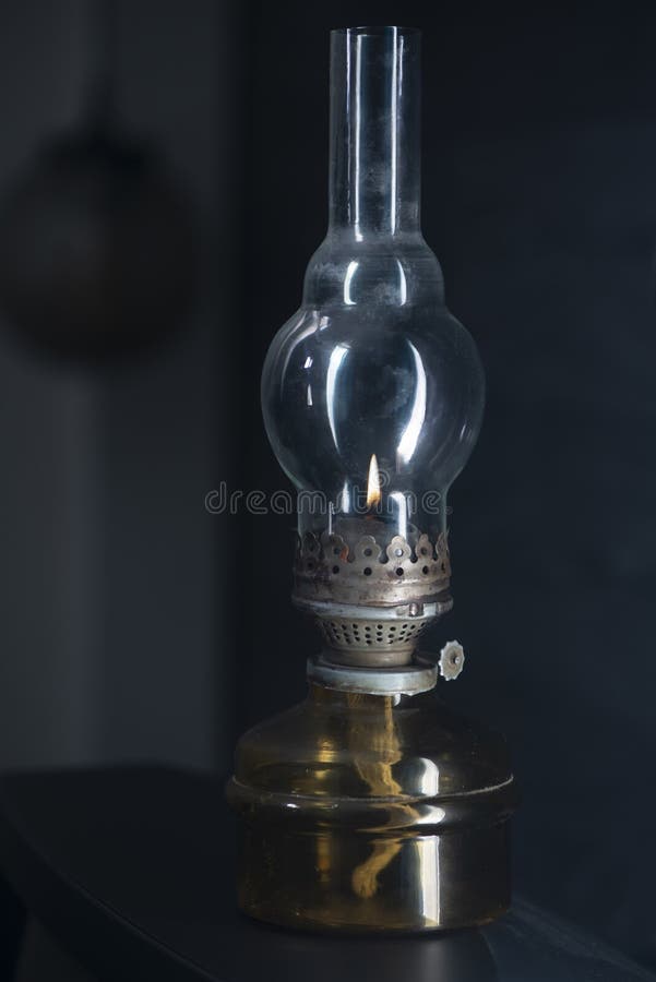 An Old, Outdated Lamp.19th Century Lamp. Stock Image - Image of candle ...