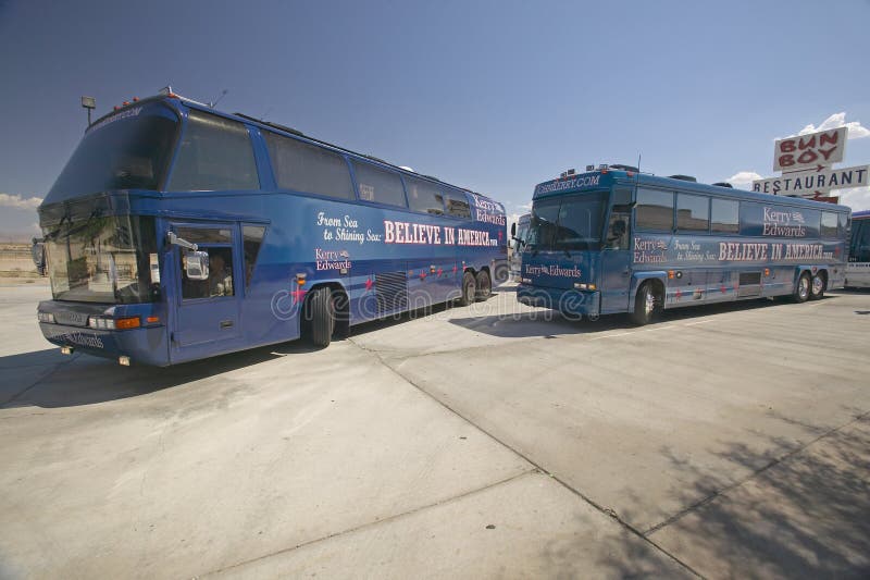 Kerry/Edwards Campaign Buses Editorial Stock Photo - Image of ...