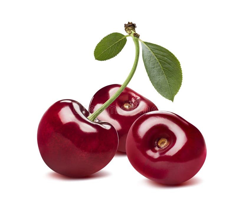 Kers 3 Groep Op Witte Achtergrond Wordt Geïsoleerd Die Stock Afbeelding ...