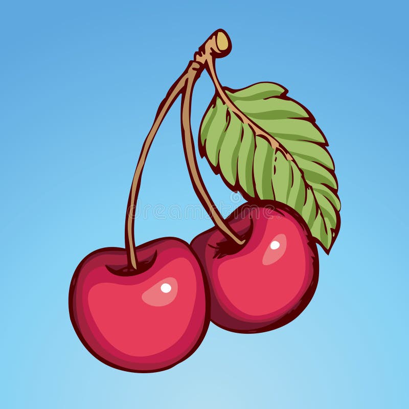 Kers Vector tekening vector illustratie. Illustration of illustratie ...