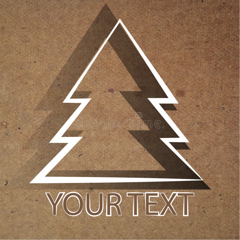 Kerstboom Op De Achtergrond Van Triplex Vector Illustratie ...